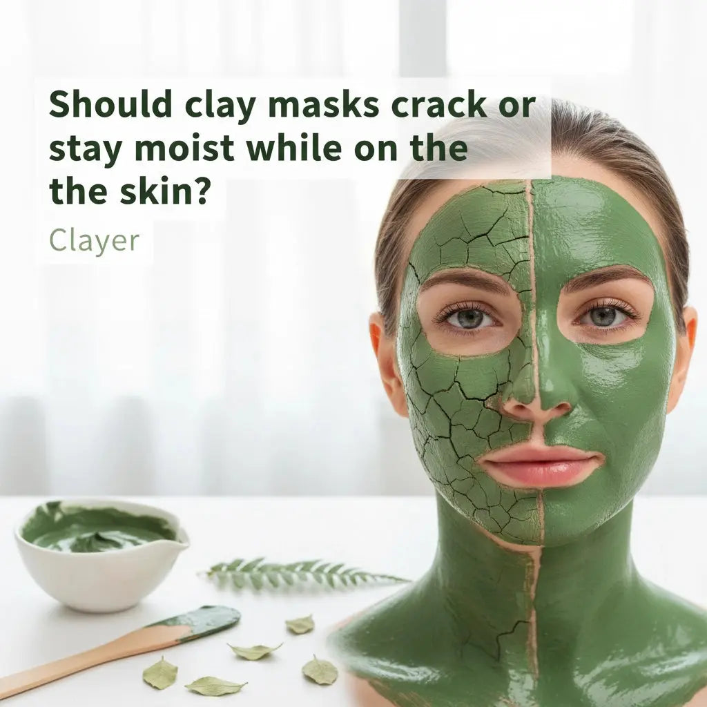 Should clay masks crack or stay moist while on the skin? - CLAYER